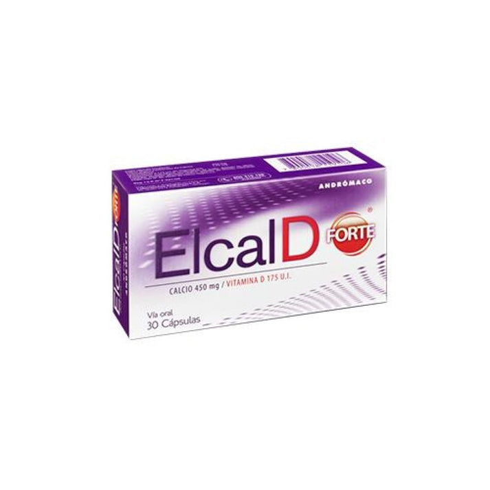 Elcal D Forte Calcio 450Mg/Vitamina D 175 U.I. X 60 Cápsulas ...